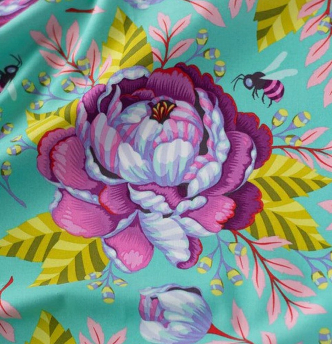 Kabloom DUSK- Tula Pink Moon Garden Fabric Collection - PWTP195.DUSK 19 ...