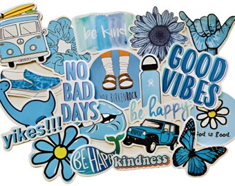 Aesthetic Stickers Blue - Etsy