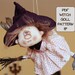Witch Doll Pattern, Diy Kitchen Witch Doll, Flying Witch Epattern, Do ...