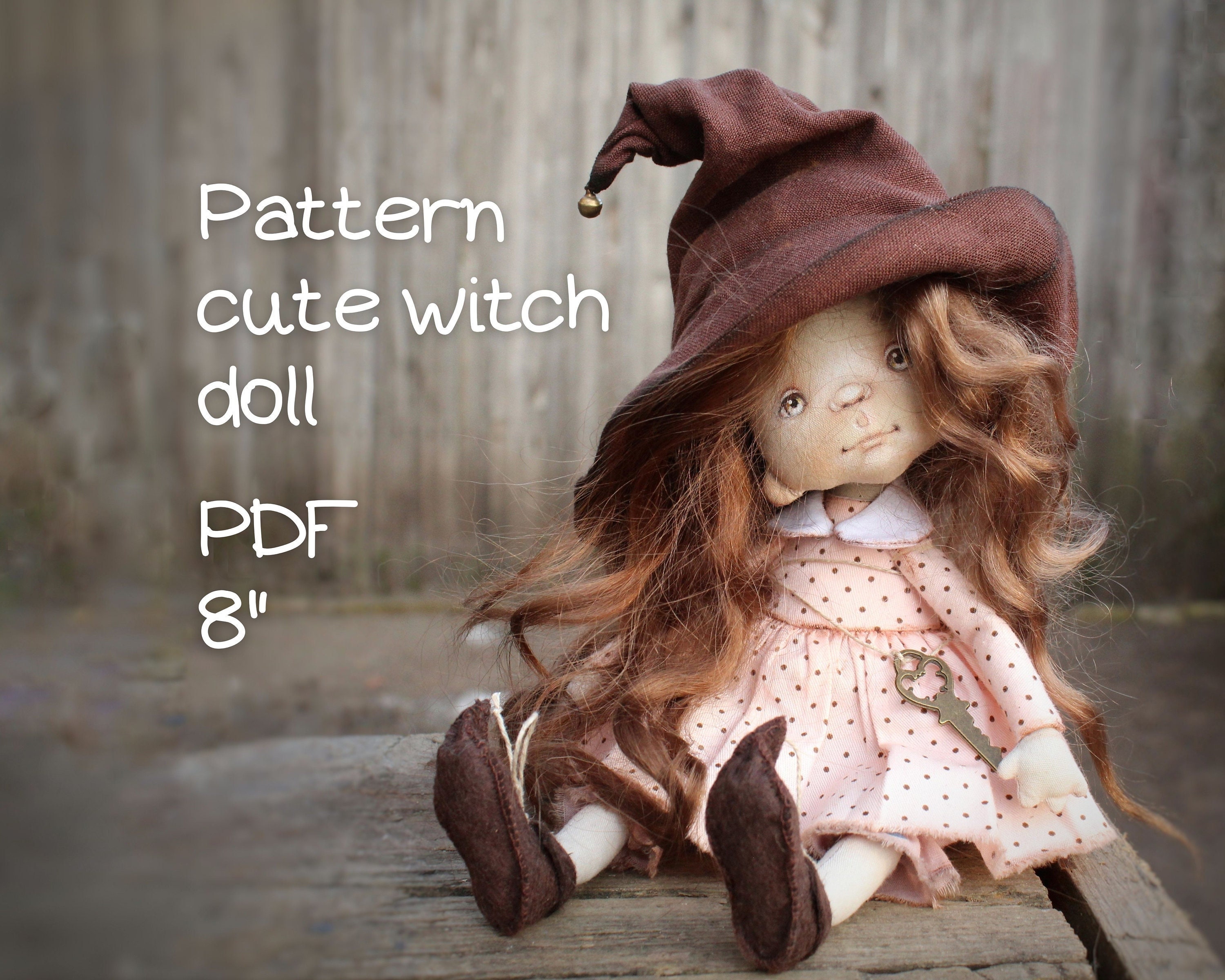 Witch Doll Pattern Cloth Doll Pattern DIY Halloween Doll - Etsy