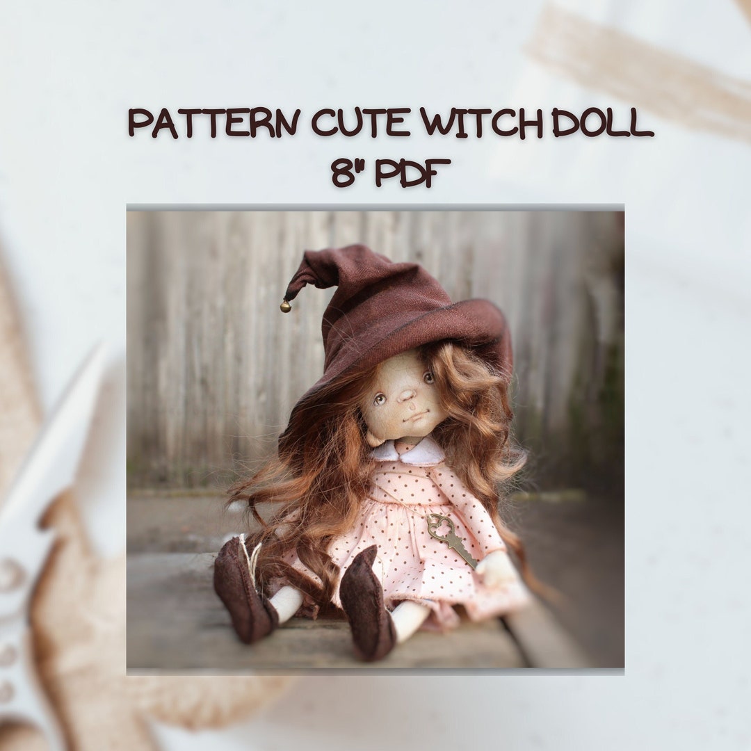 Witch Doll Pattern Cloth Doll Pattern DIY Halloween Doll - Etsy