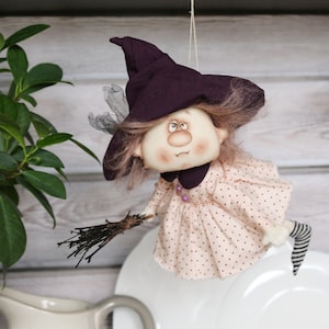Witch Doll Pattern, Diy Kitchen Witch Doll, Flying Witch Epattern, Do ...