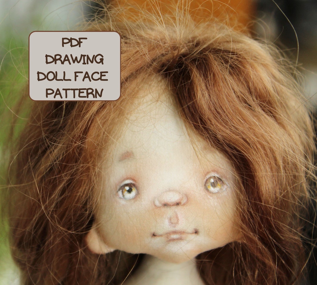 Cloth Doll Pattern, Rag Doll Pattern, Doll Makeup, Fabric Doll Pattern ...