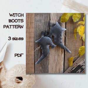 Witch Shoes Pattern Primitive Pattern Diy Halloween Decor - Etsy