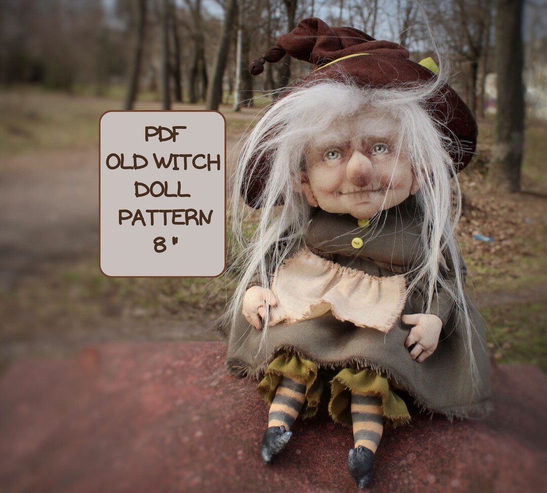 Witch Doll Pattern, Witch Sewing Pattern, Cloth Doll Pattern, DIY ...