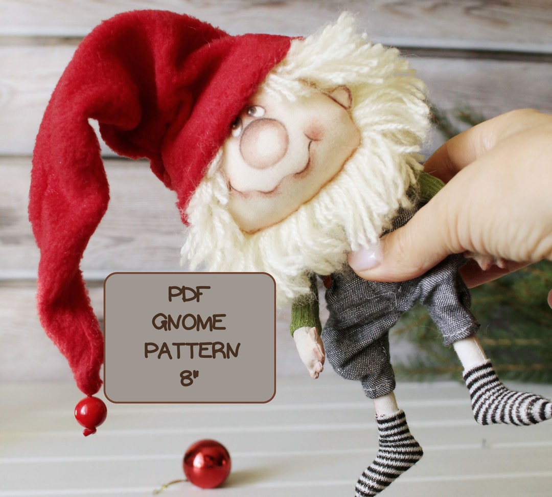 Cloth Doll Pattern, Plush Sewing Pattern, Sewing Gnome Pattern, Elf ...