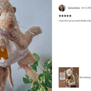 Rat Sewing Pattern PDF, Ratberry Toys Plushie Pattern, Creepy Cute ...