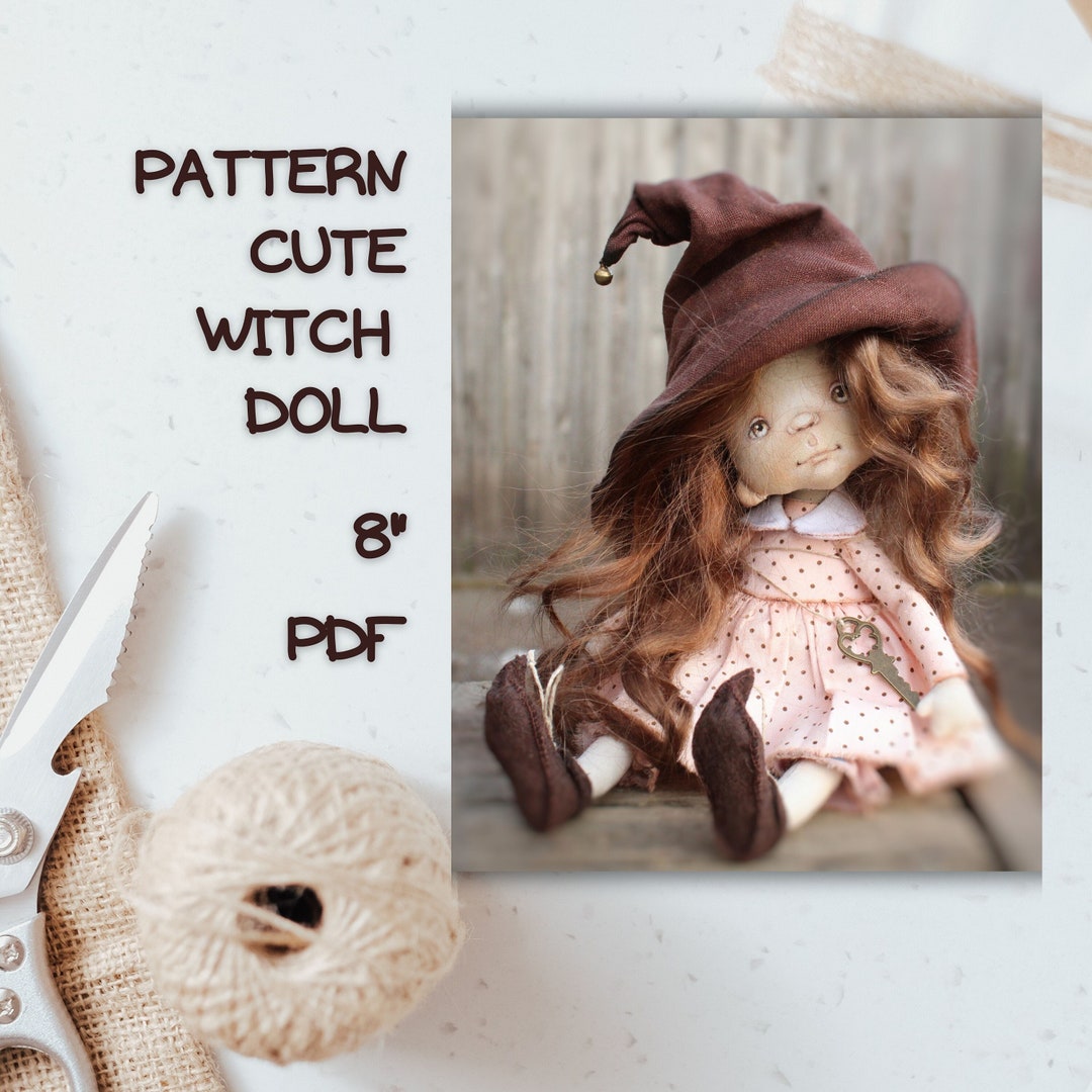 Witch Doll Pattern Cloth Doll Pattern DIY Halloween Doll - Etsy