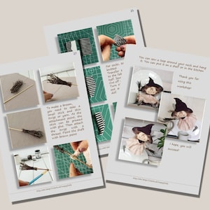 Witch Doll Pattern, Diy Kitchen Witch Doll, Flying Witch Epattern, Do ...