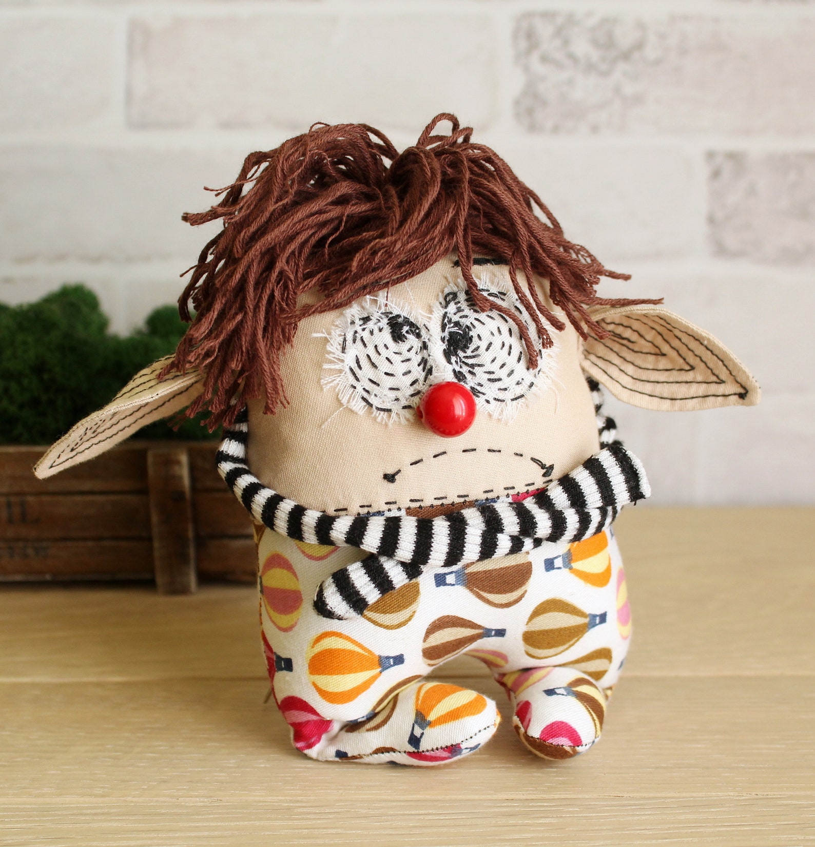 Cute Monster Fabric Doll Sewing Pattern PDF, Diy Worry Dolls Sew, Worry ...