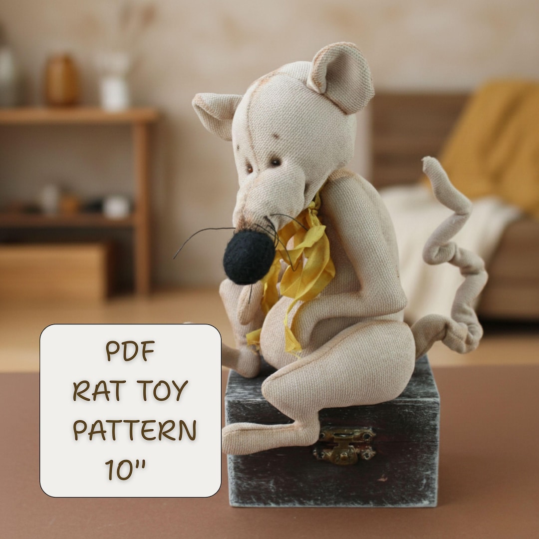 Rat Sewing Pattern PDF, Ratberry Toys Plushie Pattern, Creepy Cute ...