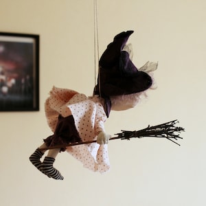 Witch Doll Pattern, Diy Kitchen Witch Doll, Flying Witch Epattern, Do ...