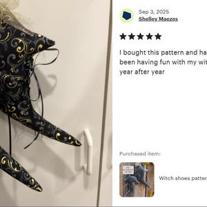 Witch Shoes Pattern, Primitive Pattern, Diy Halloween Decor - Etsy