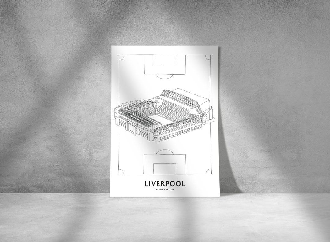 Liverpool Poster - Anfield Stadium - A4 / A3 / 40x60 Paper - Etsy