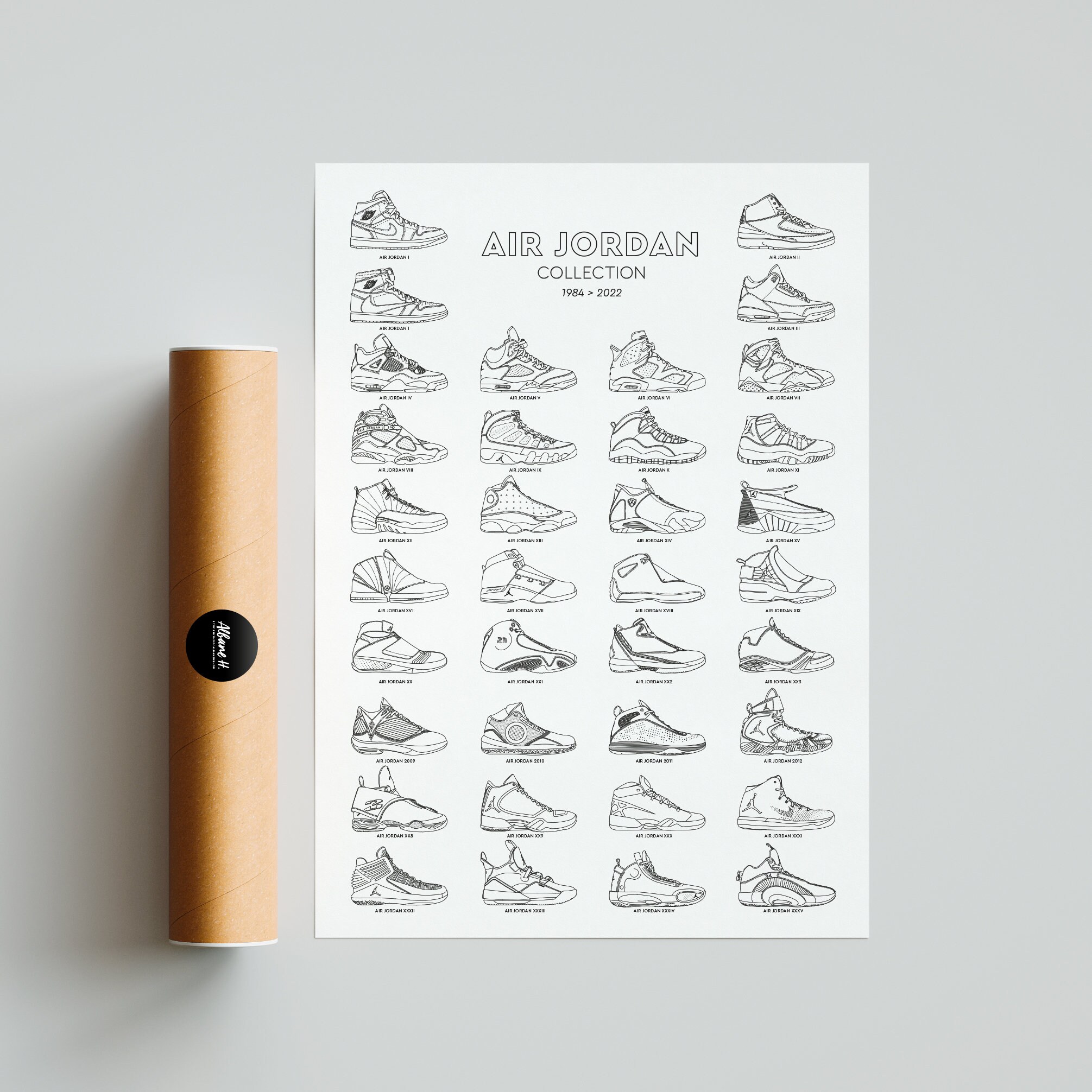 Sneakers Poster Nike Jordan Collection A3 / 40x60 Paper - Etsy