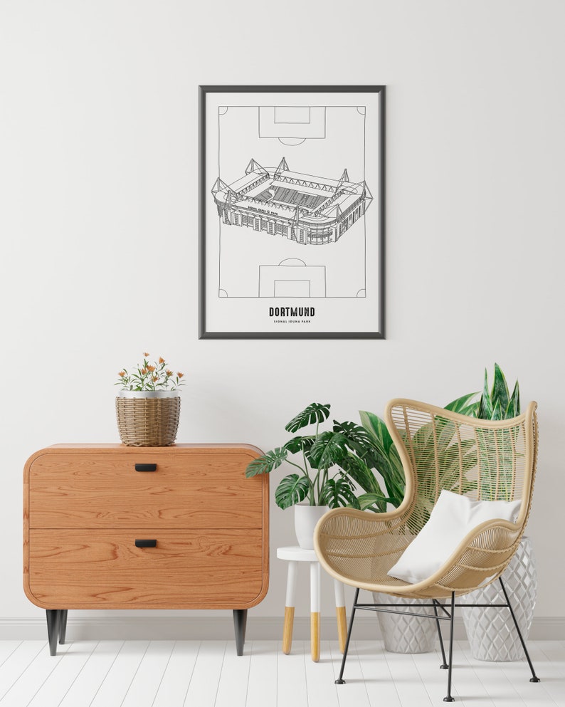Dortmund Poster - Signal Iduna Park - Paper A4 / A3 / 40x60 - Etsy