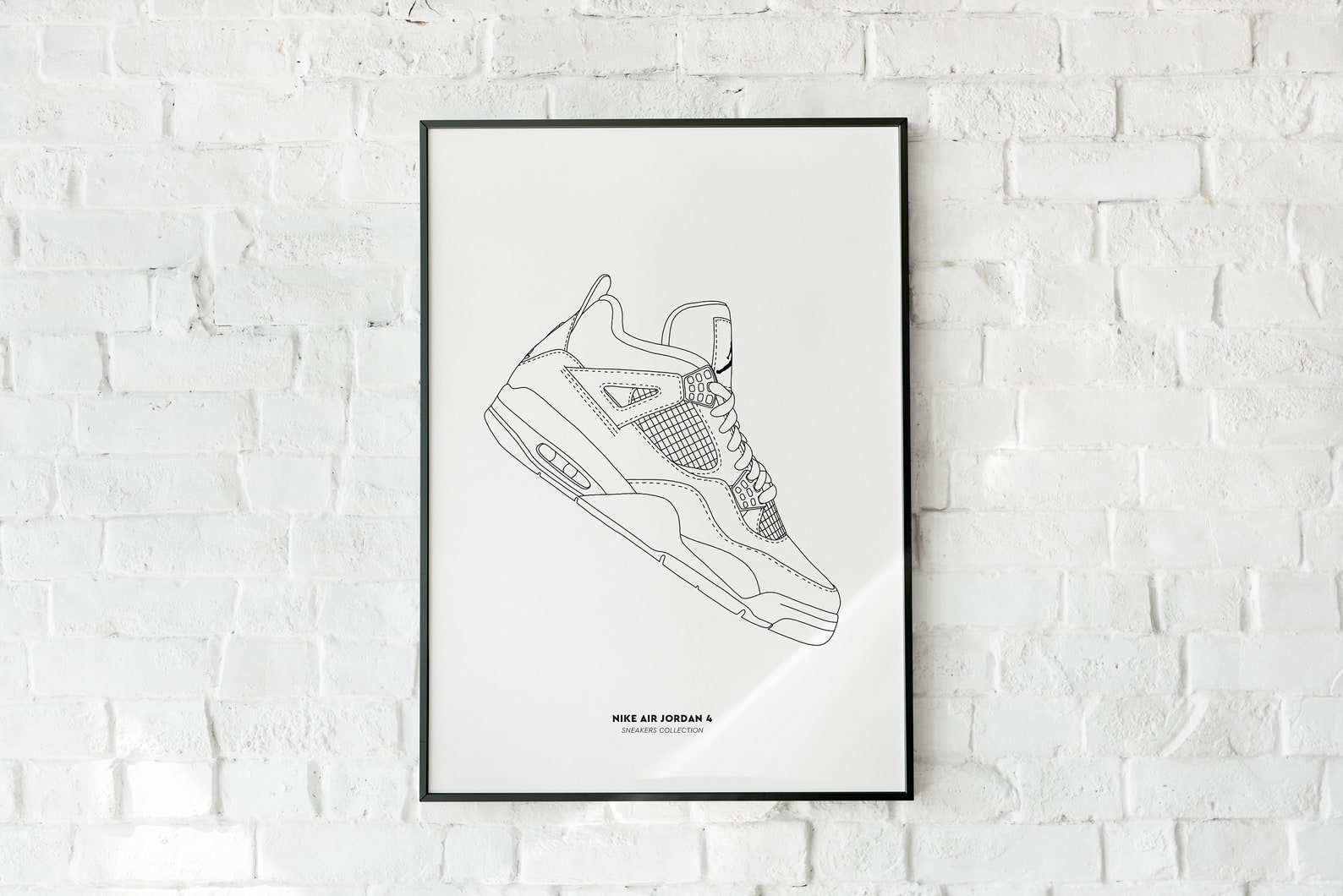 Sneakers Poster Nike Air Jordan 4 A4 / A3 Paper | Etsy
