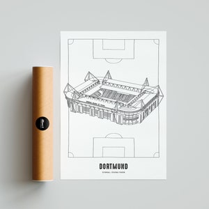 Dortmund Poster - Signal Iduna Park - Paper A4 / A3 / 40x60 - Etsy