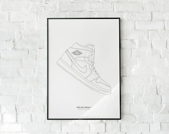 Sneakers Poster Nike Air Jordan 4 A4 / A3 Paper | Etsy