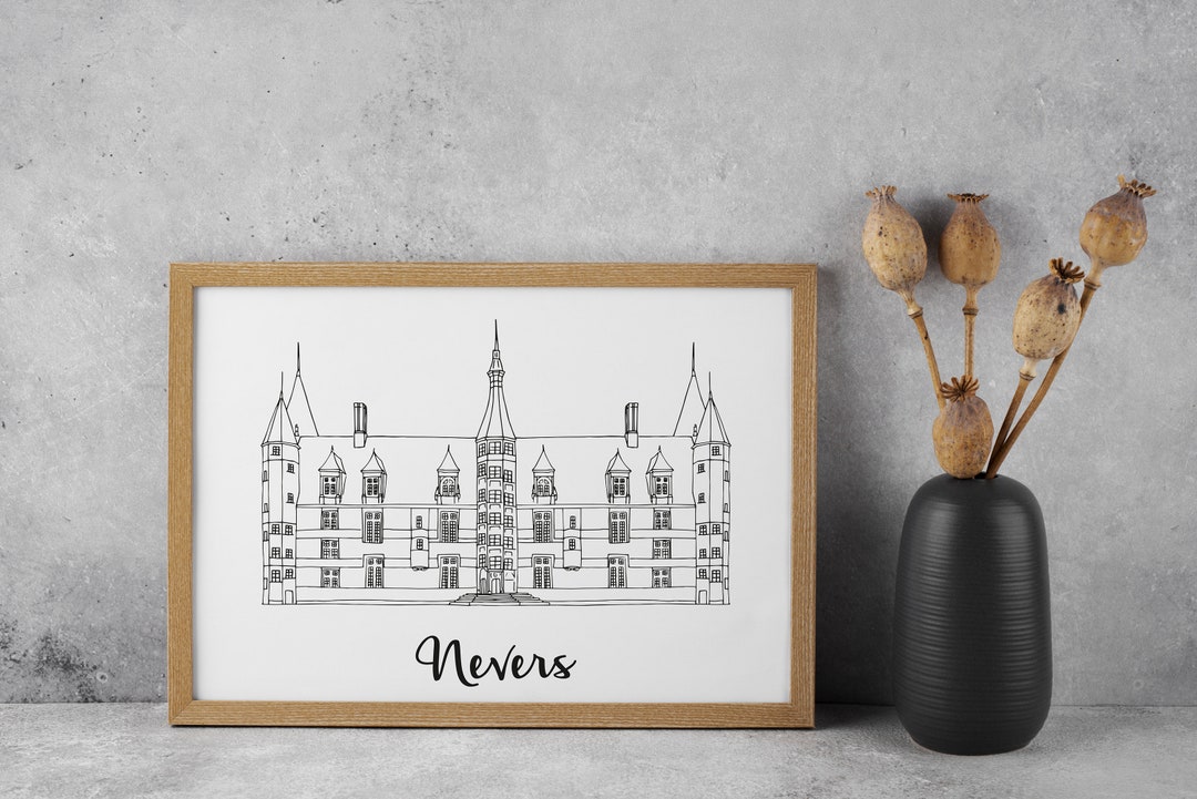 Affiche Nevers - Papier A4 / A3 / 40x60 - Etsy France