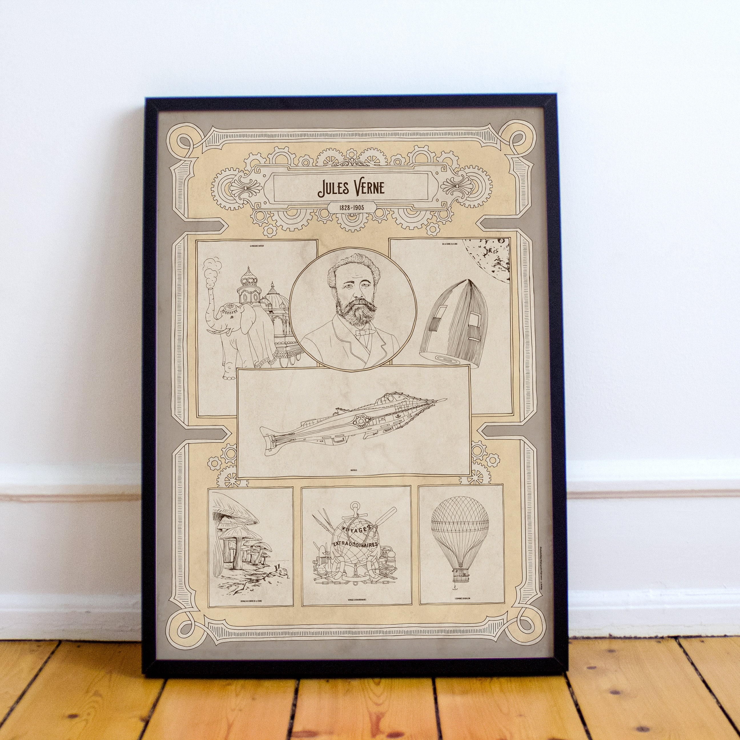 Jules Verne Poster - Etsy