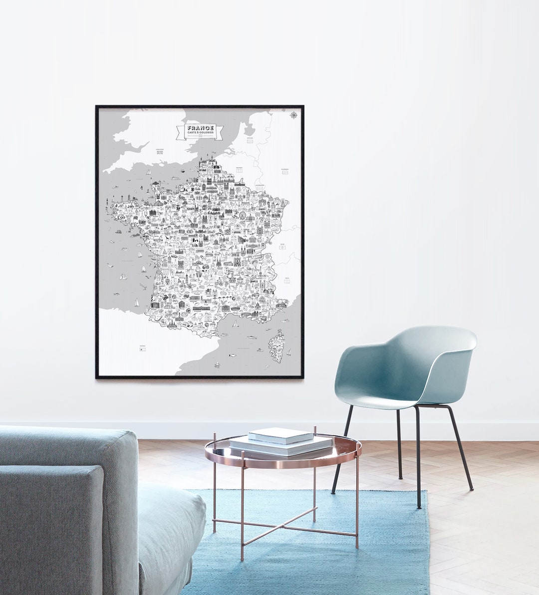 France Map - Etsy