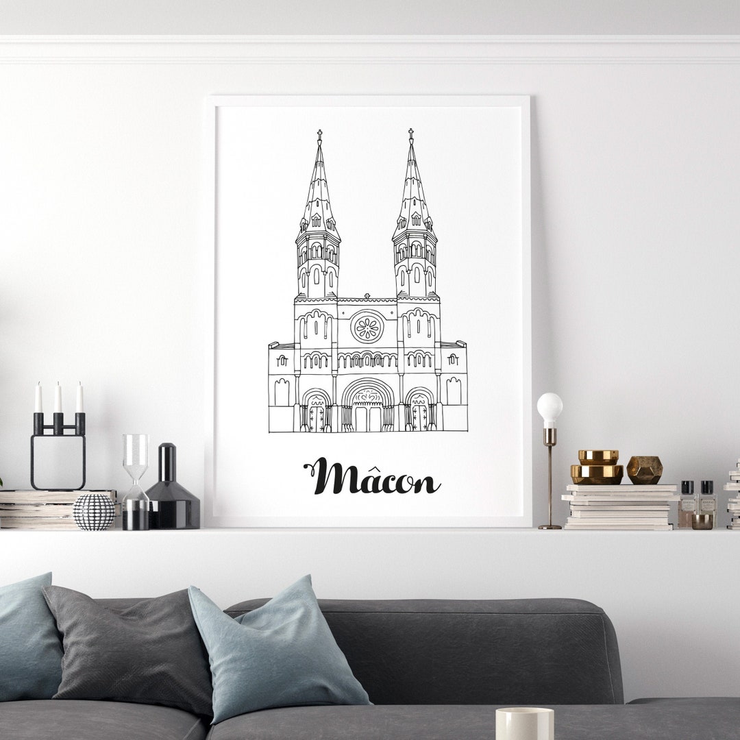 Mâcon Poster - A4 / A3 / 40x60 Paper - Etsy