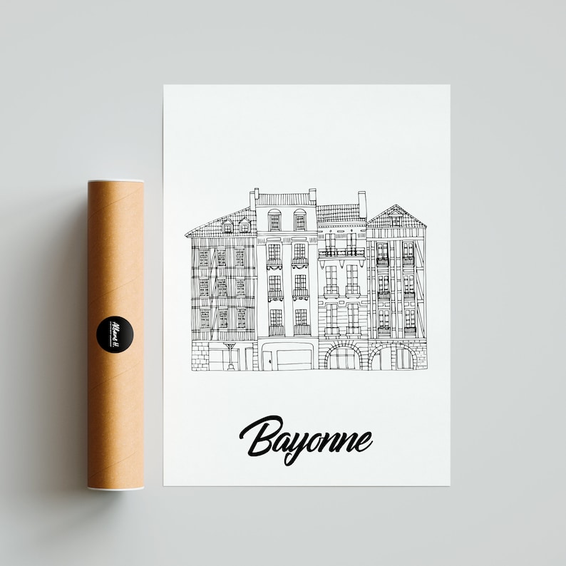 Bayonne Poster - A4 / A3 / 40 X 60 Paper - Etsy