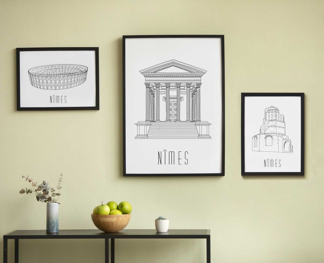 Nimes Poster - A4 / A3 / 40x60 Paper - Etsy