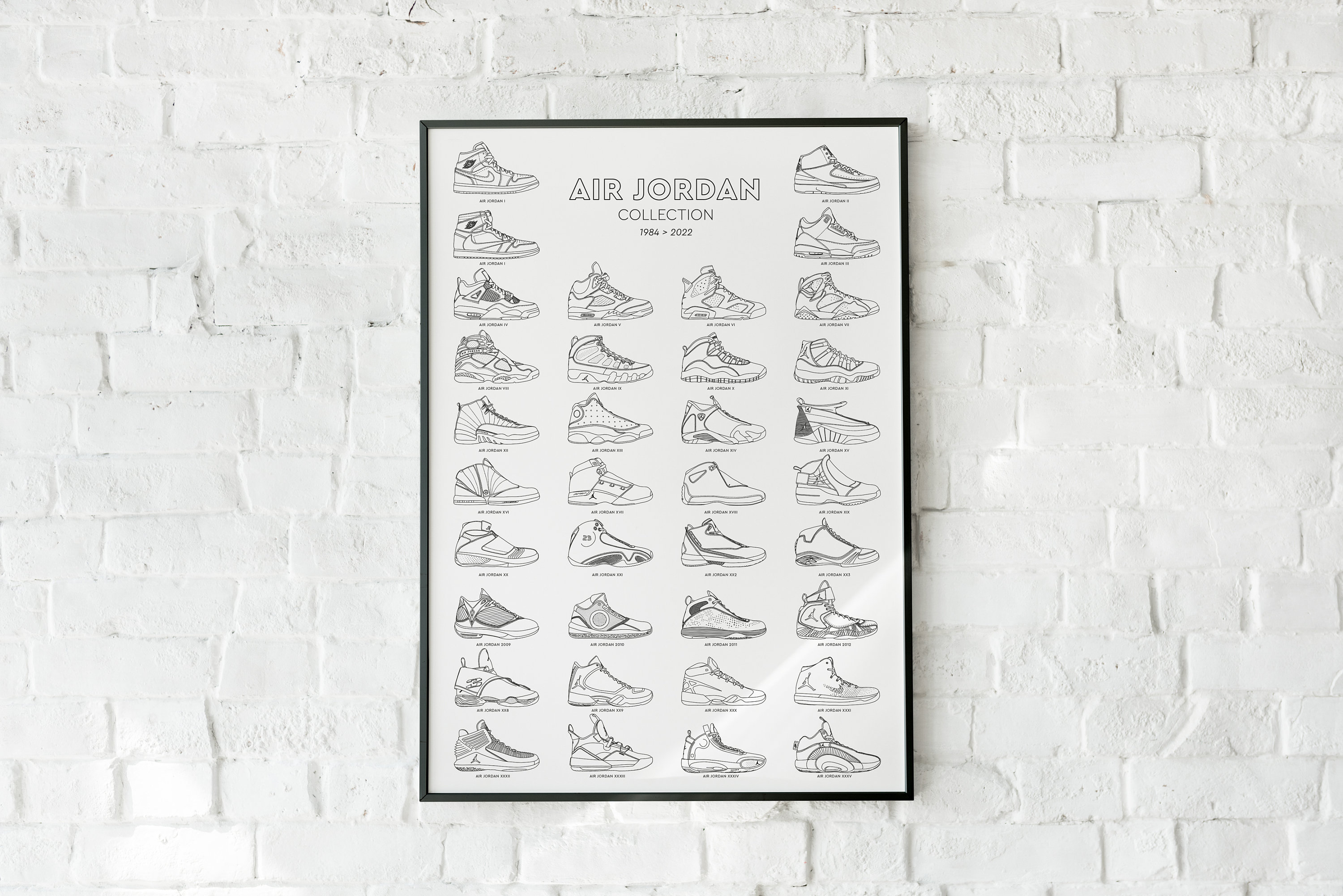 Sneakers Poster Nike Jordan Collection A3 / 40x60 Paper - Etsy