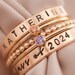 Gold Class Ring Set, Gold Filled Modern Class Rings, Personalized ...