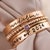 Gold Class Ring Set, Gold Filled Modern Class Rings, Personalized ...