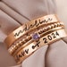 Gold Class Ring Set, Gold Filled Modern Class Rings, Personalized ...