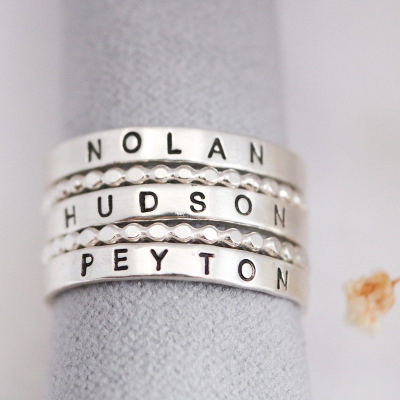 Stackable Name Ring - Etsy