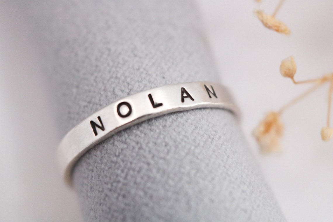 Name Ring, Silver Personalized Rings, Sterling Silver Name Ring ...