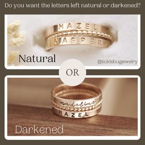 Class Ring Set, Gold Modern Class Rings, Personalized Graduation Gift ...