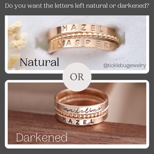 Gold Class Ring Set, Modern Class Rings, Personalized Graduation Gift ...