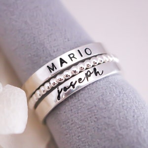 Script Name Ring, Sterling Silver Personalized Rings, Personalized ...