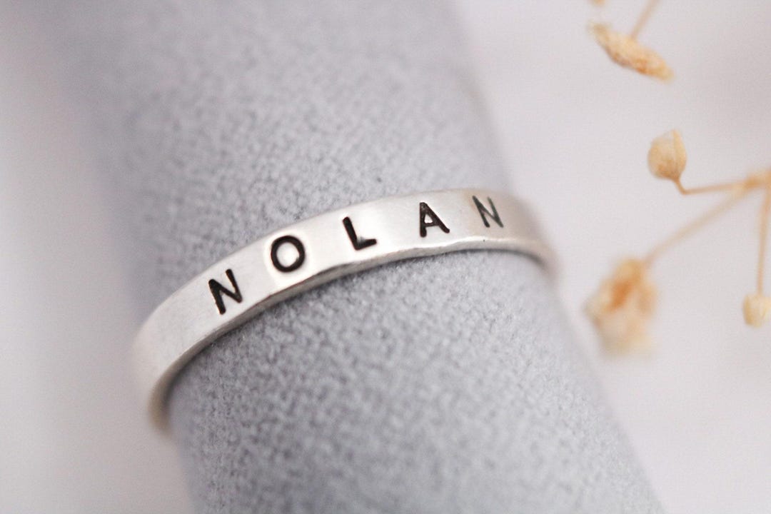 Name Ring, Silver Personalized Rings, Sterling Silver Name Ring ...