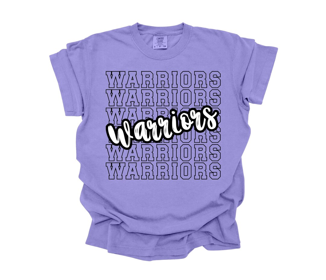 Simple Outline & Script Mascot DIGITAL - Warriors - Etsy