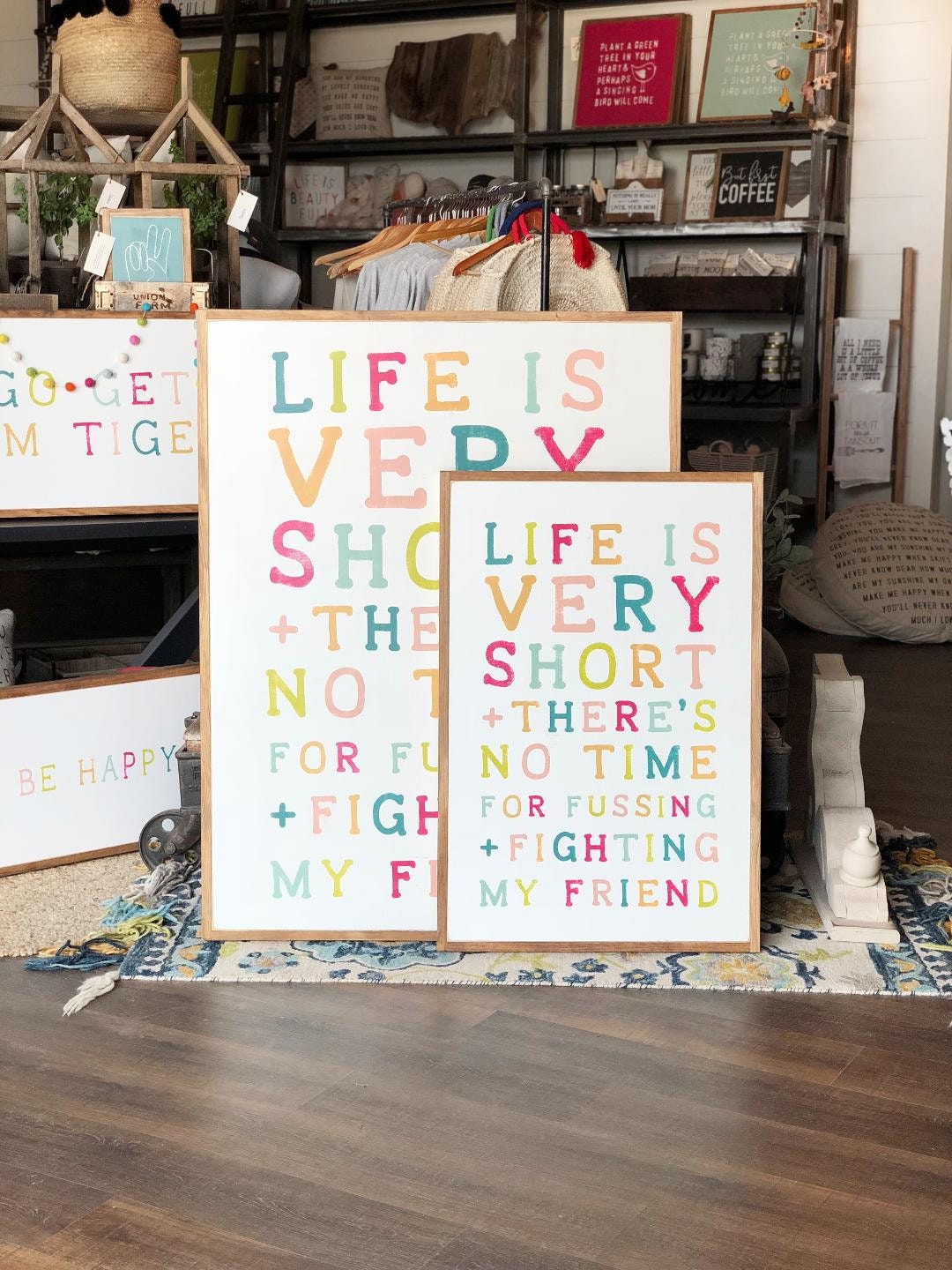 Life is Very Short No Time for Fussing Fighting Playroom Decor Framed ...