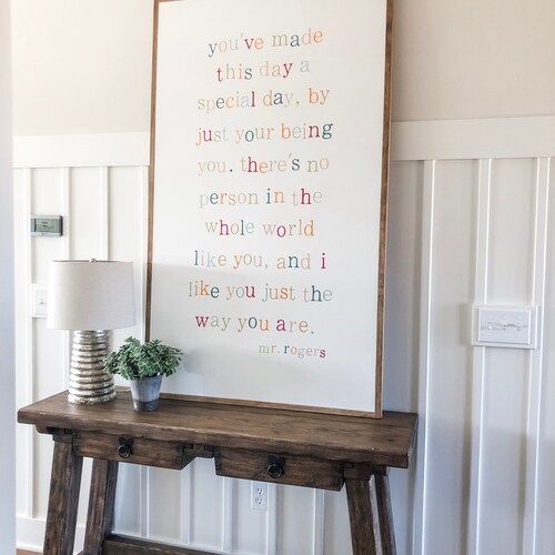 Horizontal I Like You Just the Way You Are Mr. Rogers Framed - Etsy