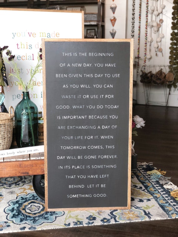 This is the Beginning of A New Day Framed Wood Sign - Etsy