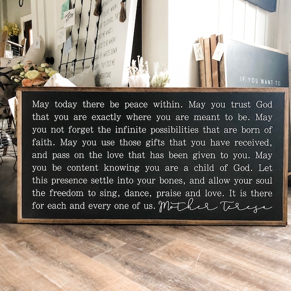 Mother Teresa Wood Sign - Etsy