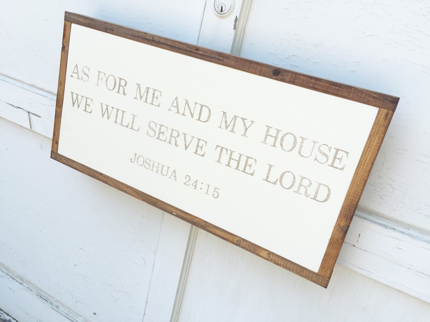 As for Me and My House We Will Serve the Lord Framed Wood Sign | Etsy
