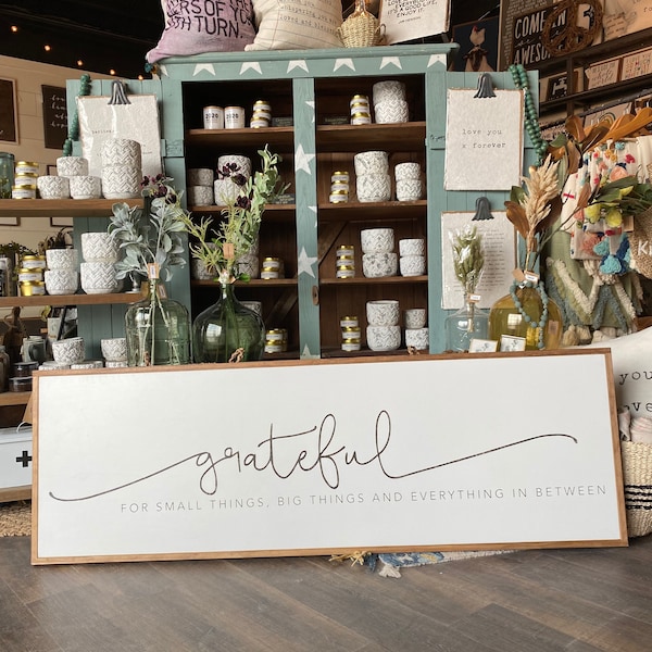 Grateful for Small Things Big Things Sign - Etsy