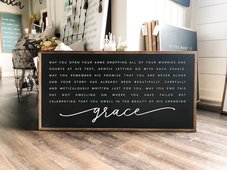 Unending Grace Framed Wood Sign - Etsy