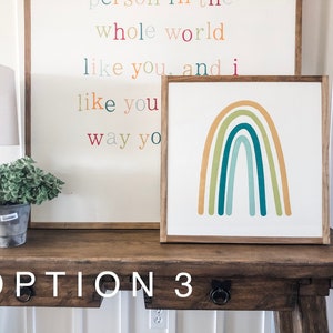 Rainbow Framed Wood Sign Playroom Nursery Kids Room Fun Decor - Etsy