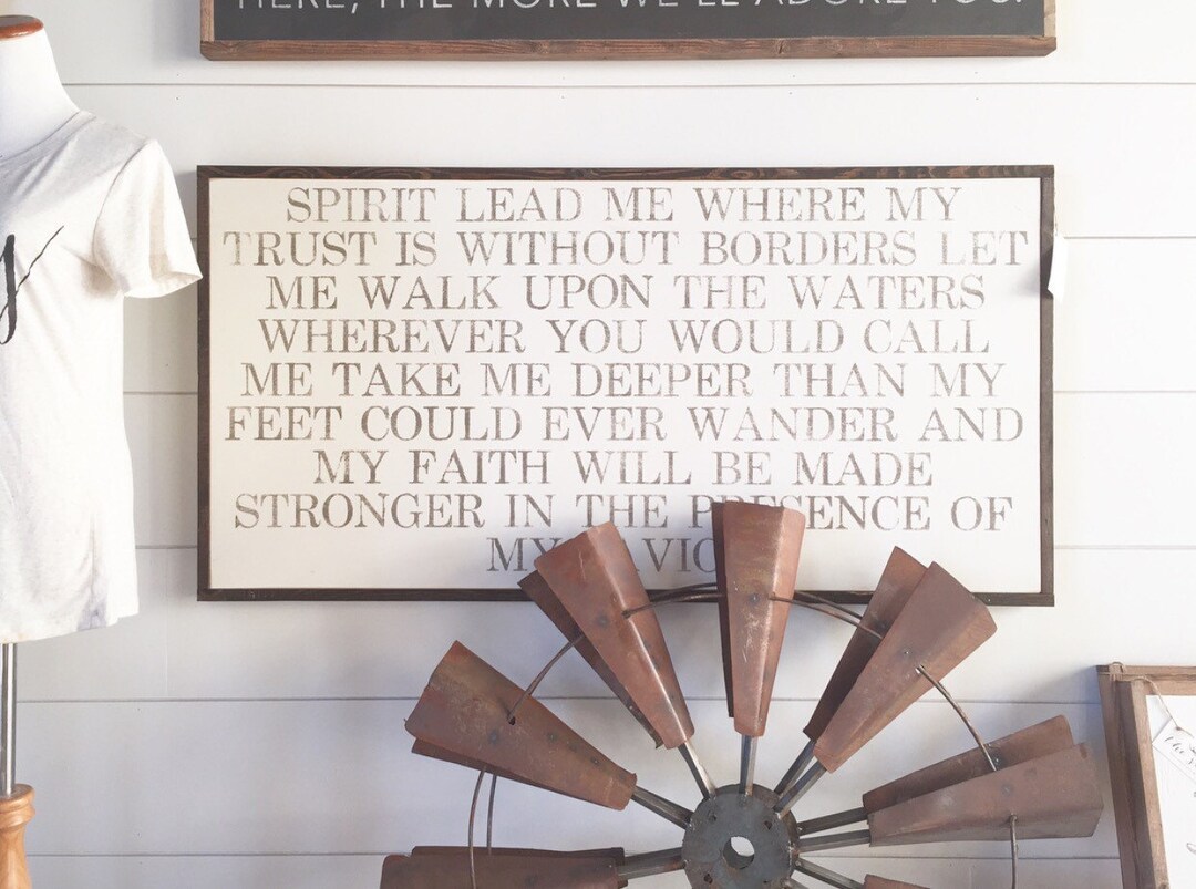 Horizontal Spirit Lead Me Sign - Etsy