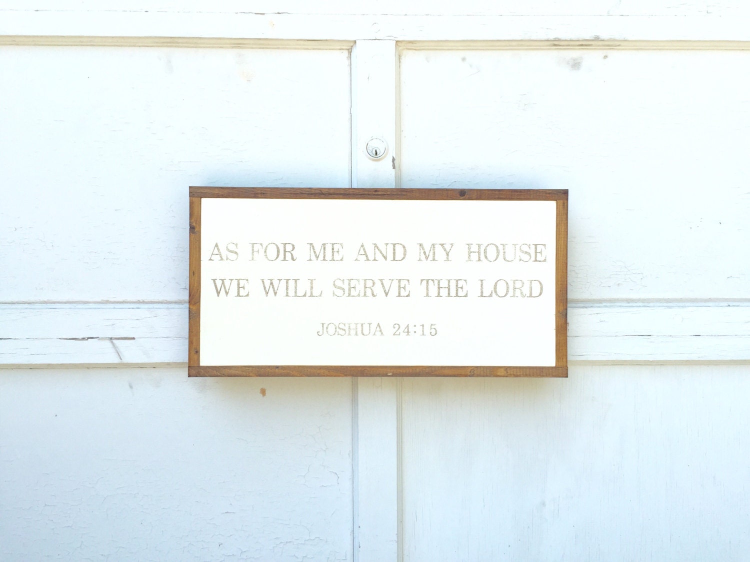 As for Me and My House We Will Serve the Lord Framed Wood Sign | Etsy